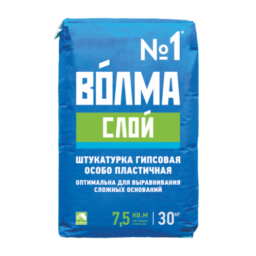 Смесь сухая штукатурная гипсовая Волма-слой 30 кг, РБ