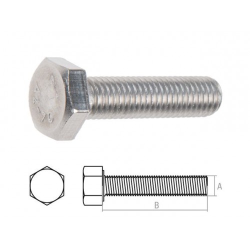 Болт STARFIX М16х180 мм шестигр., цинк, кл.пр. 5.8, DIN 933 (10 шт в ...